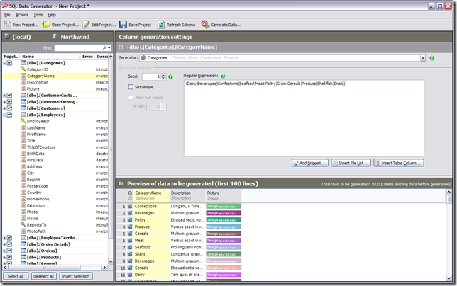 Red Gate SQL Data Generator 1.0 – Generating data for Northwind – Ben ...